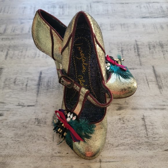 Irregular Choice | Shoes | Irregular Choice Gold Feather And Ribbon ...